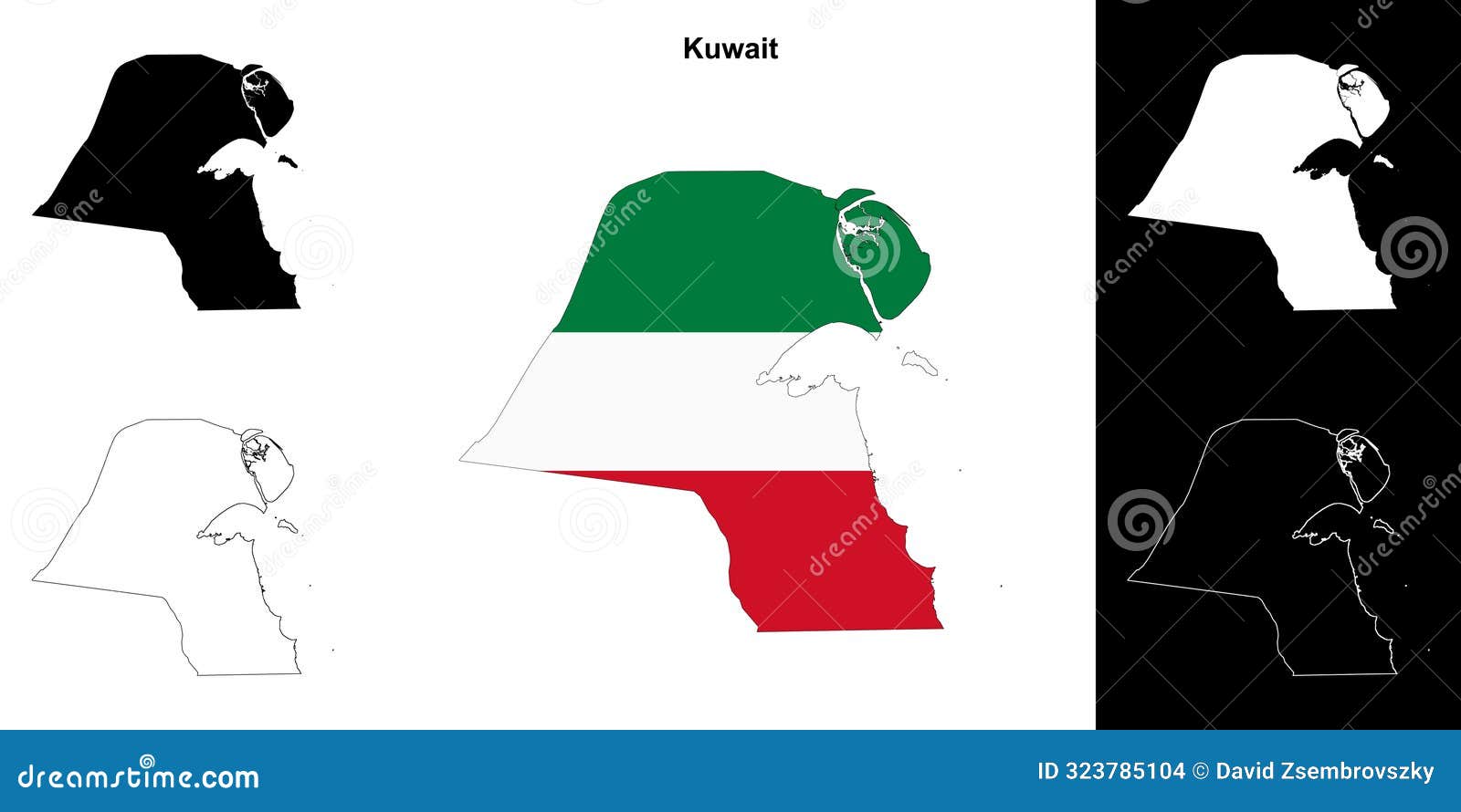 Kuwait Outline Map Cartoon Vector | CartoonDealer.com #329665175