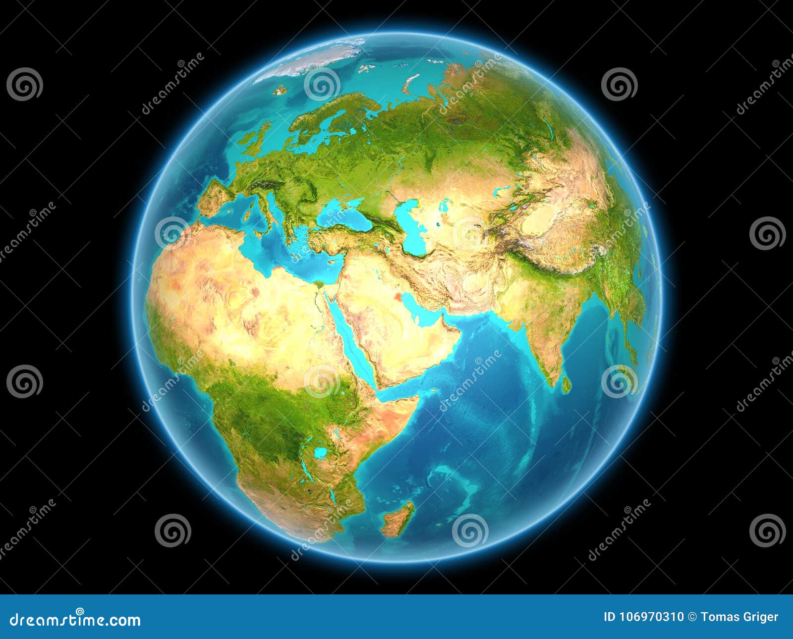 Kuwait on planet Earth stock illustration. Illustration of kuwaiti ...