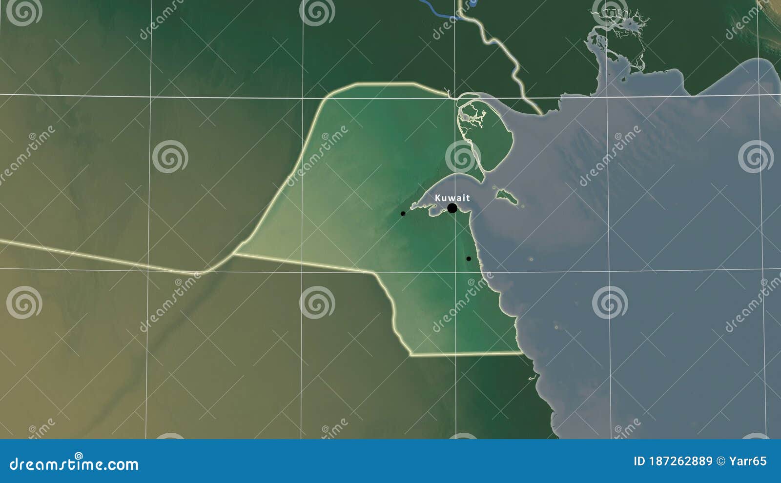 Kuwait - Relief. Composition, Borders Stock Illustration - Illustration ...