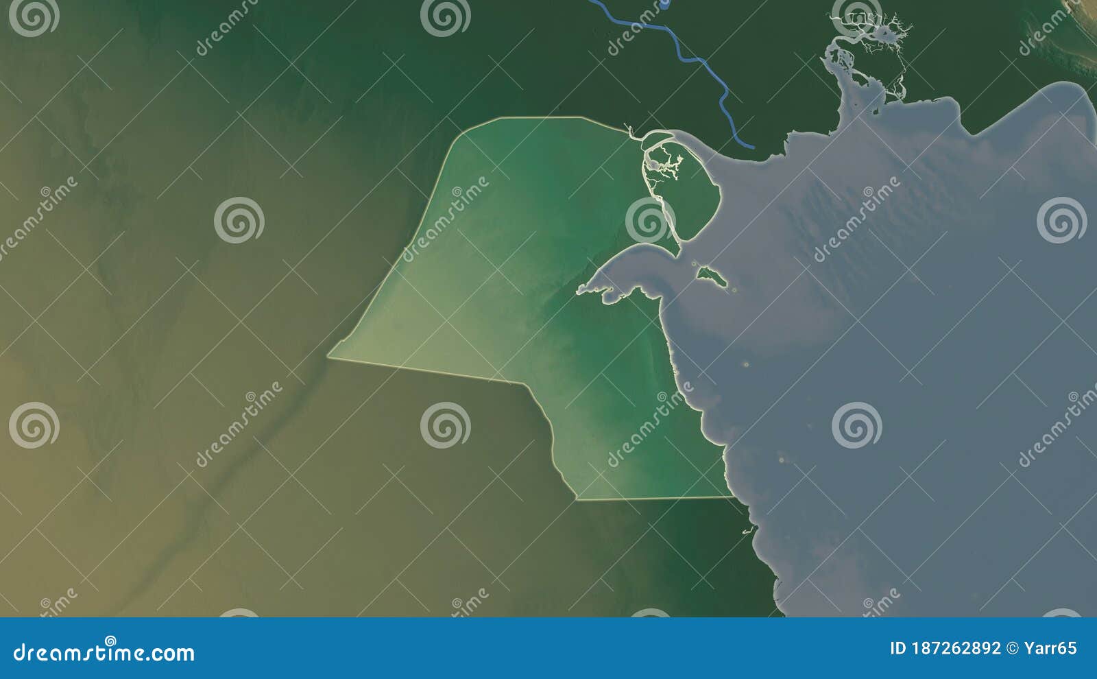 Kuwait - Relief. Composition Stock Illustration - Illustration of ocean ...