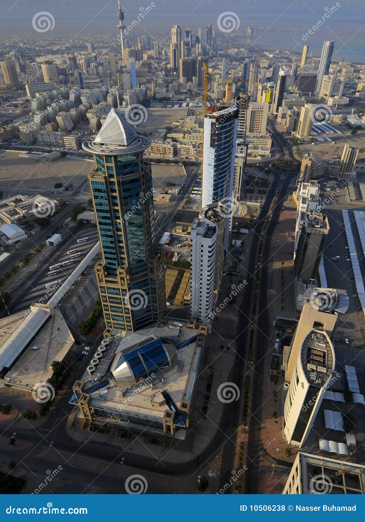 Kuwait from the Sky stock photo. Image of city, attraction - 10506238