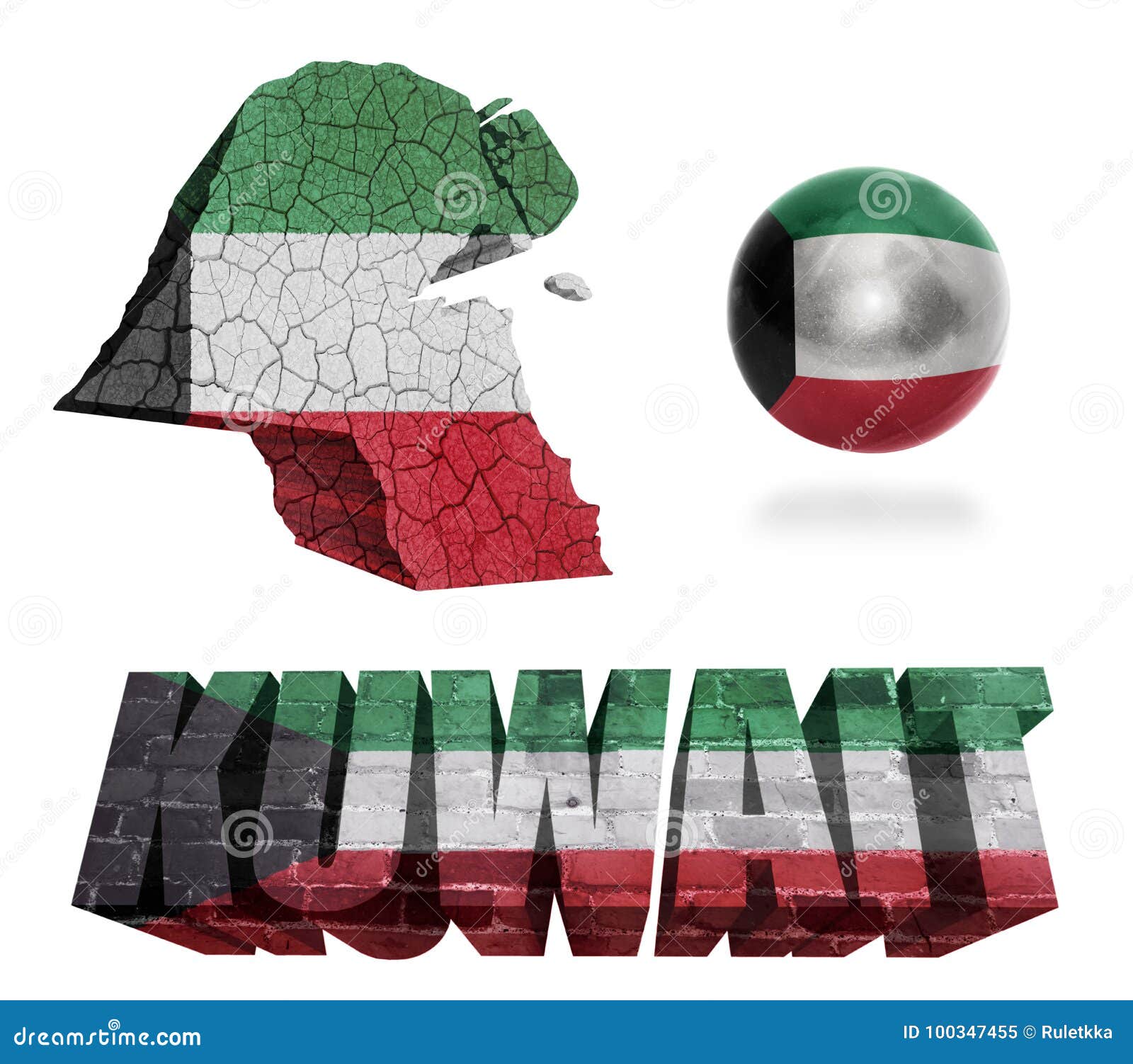 Kuwait Symbols stock illustration. Illustration of central - 100347455