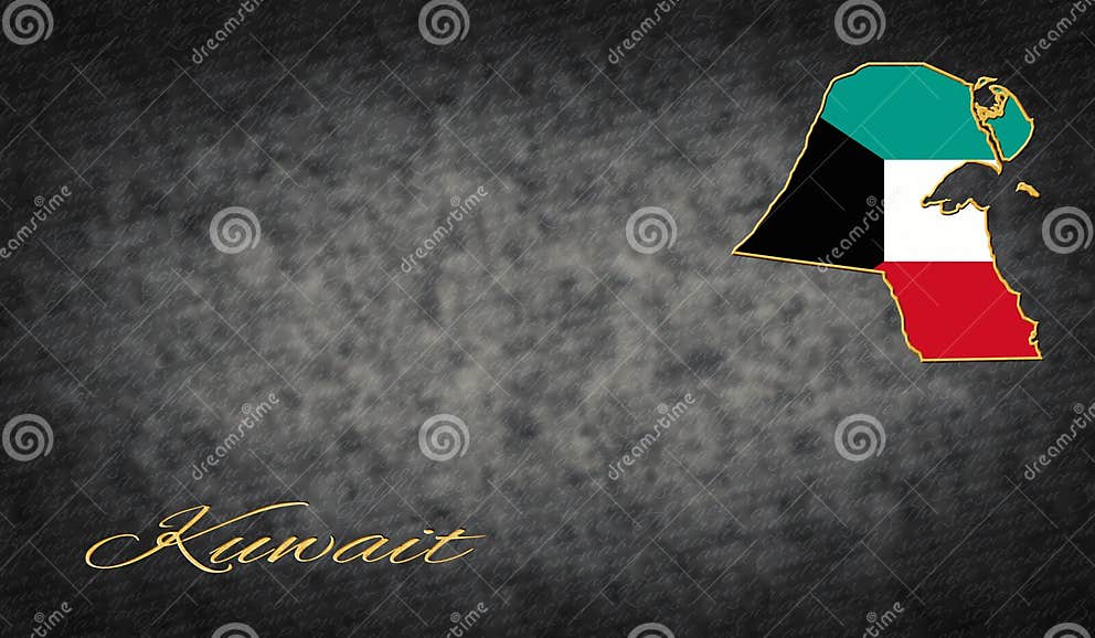 Kuwait Symbols, Map of Kuwait Stock Photo - Image of heritage, towers ...