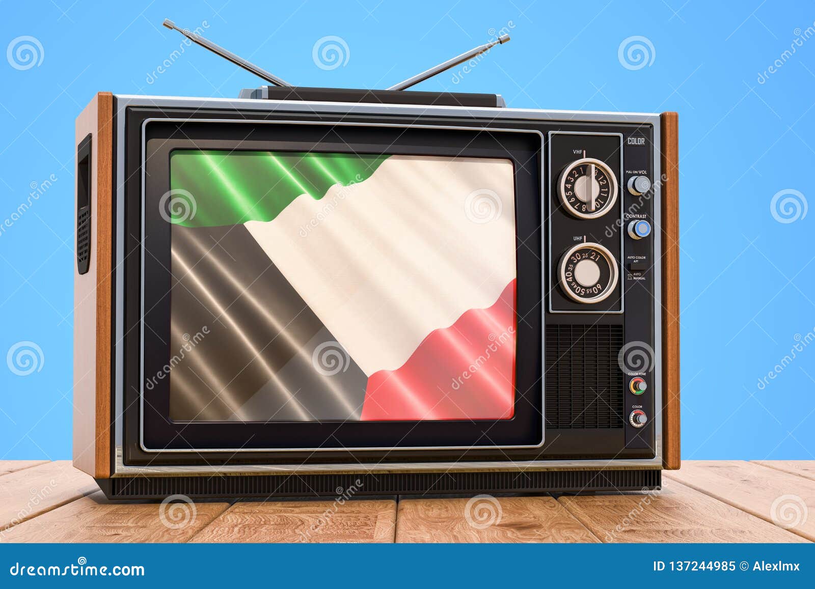 Kuwait Television Concept, 3D Stock Illustration - Illustration of ...