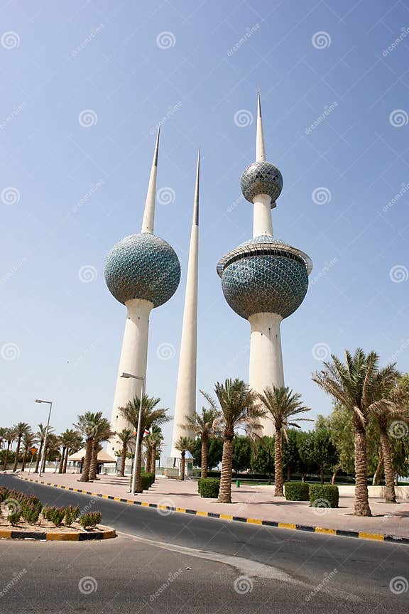Kuwait towers stock photo. Image of beach, flora, architecture - 11084712
