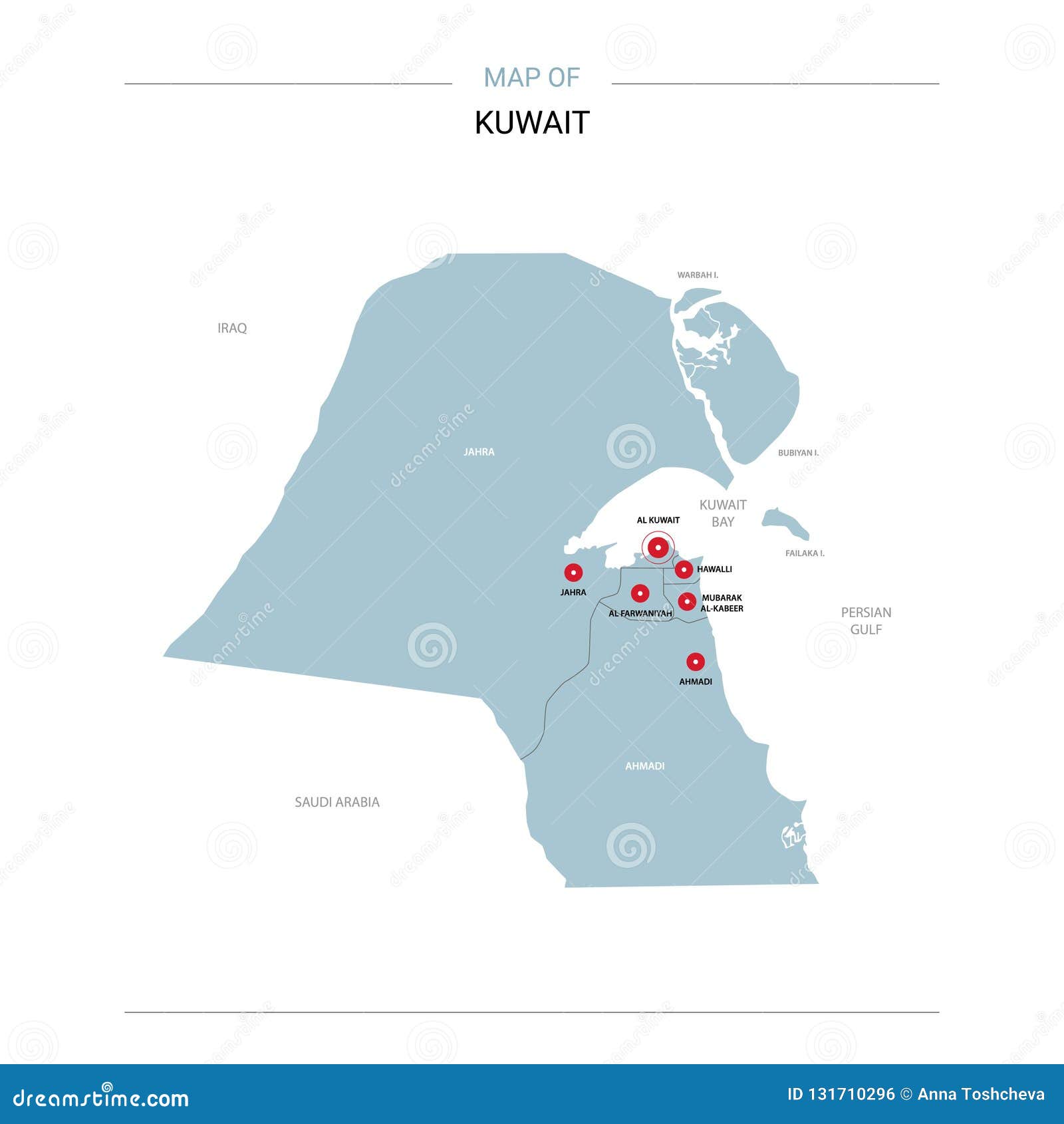 Kuwait vector map. stock vector. Illustration of isolated - 131710296