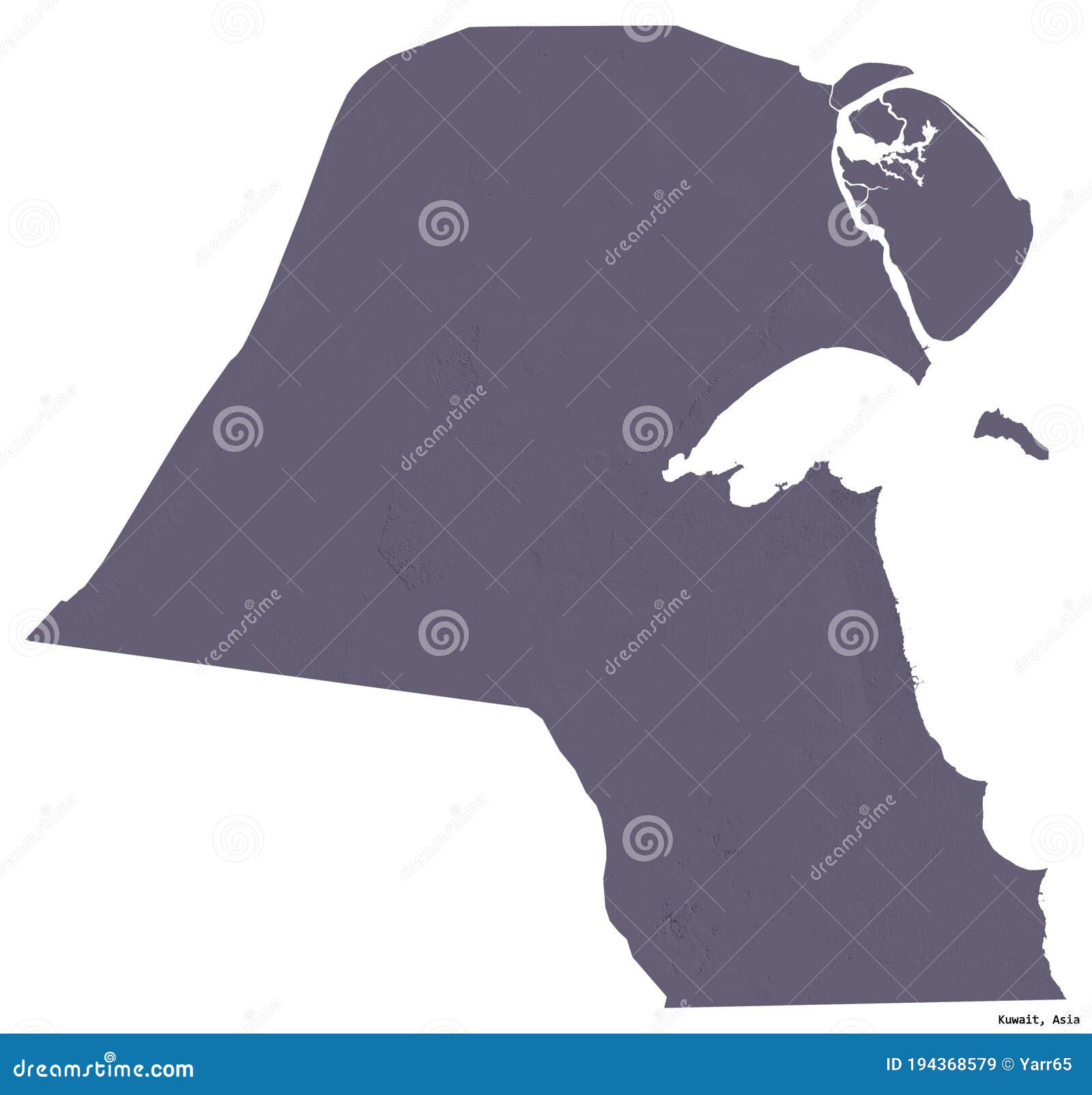Kuwait on White. Administrative Stock Illustration - Illustration of ...