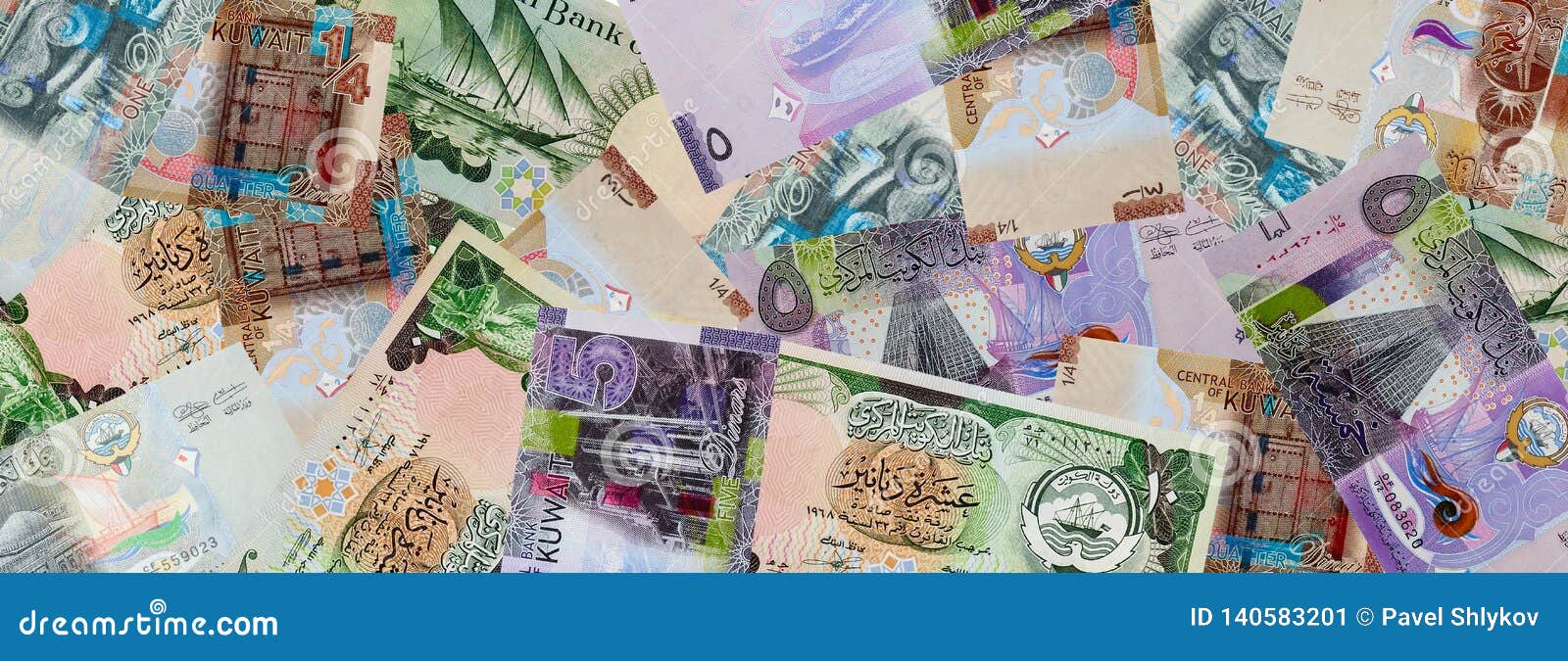 Kuwaiti Dinar Banknotes Background. Stock Image - Image of icon, dinar ...