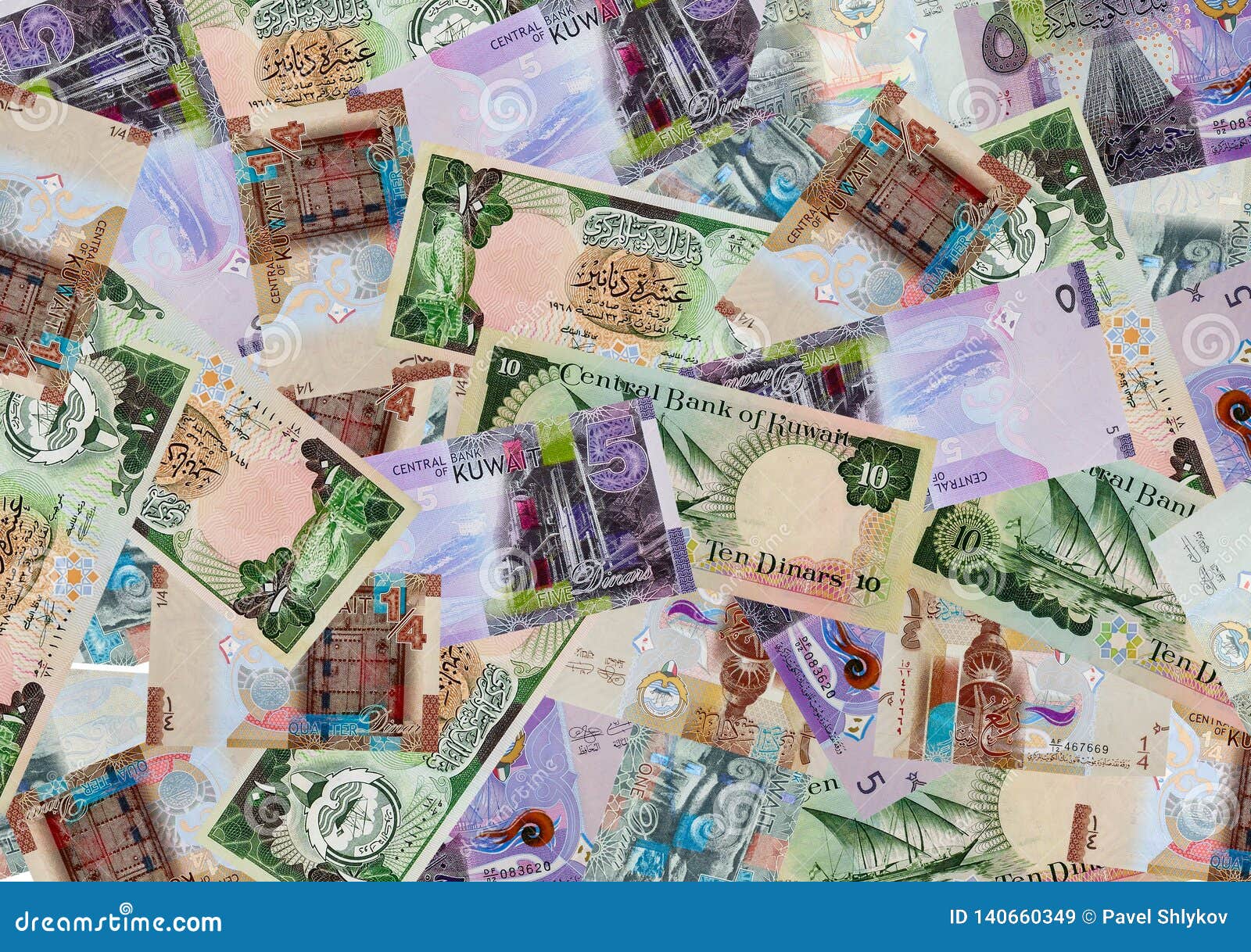 Kuwaiti Dinar Banknotes Background. Stock Image - Image of cash, kuwait ...