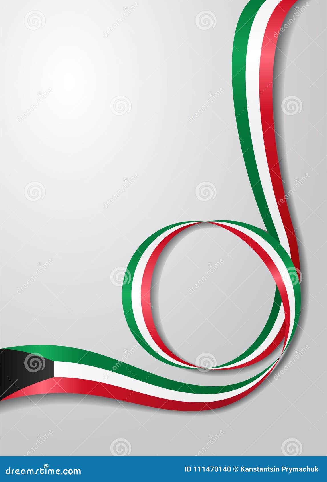 Kuwaiti Flag Wavy Background. Vector Illustration. Stock Vector ...