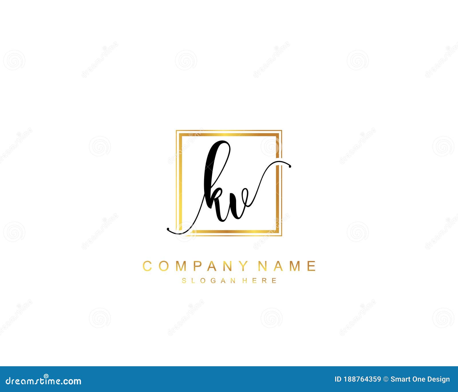 Initial KV Signature Logo Template Vector Stock Vector - Illustration ...