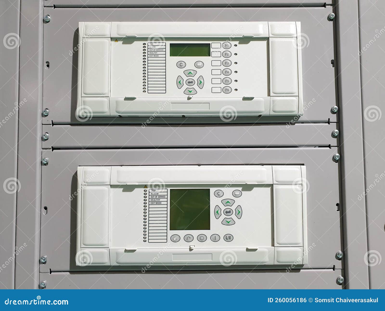 Panel Cutout for the Flush-mounted Protection Relay Installation Stock ...