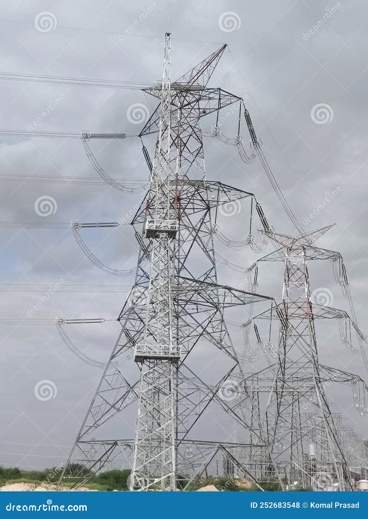 764/440 KV Grid Substation in Rajasthan India Stock Photo - Image of ...