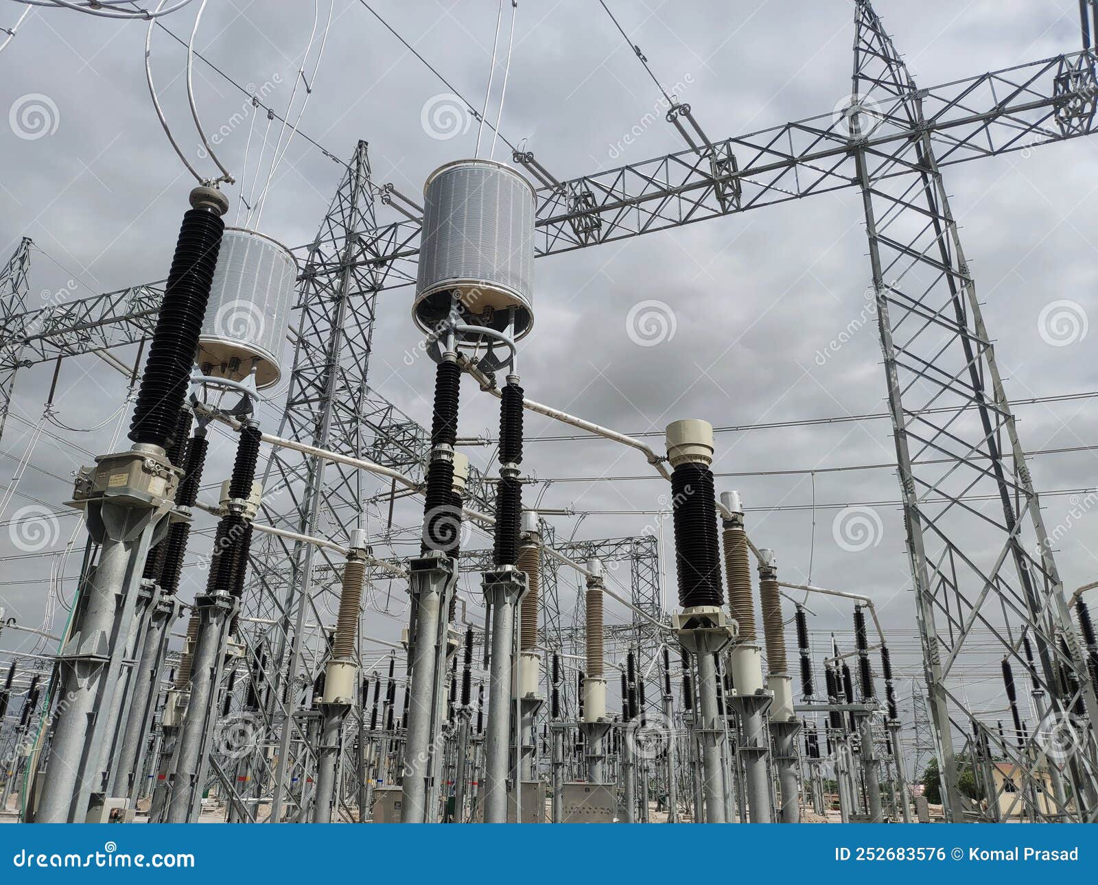 764/440 KV Grid Substation in Rajasthan India Stock Photo - Image of ...