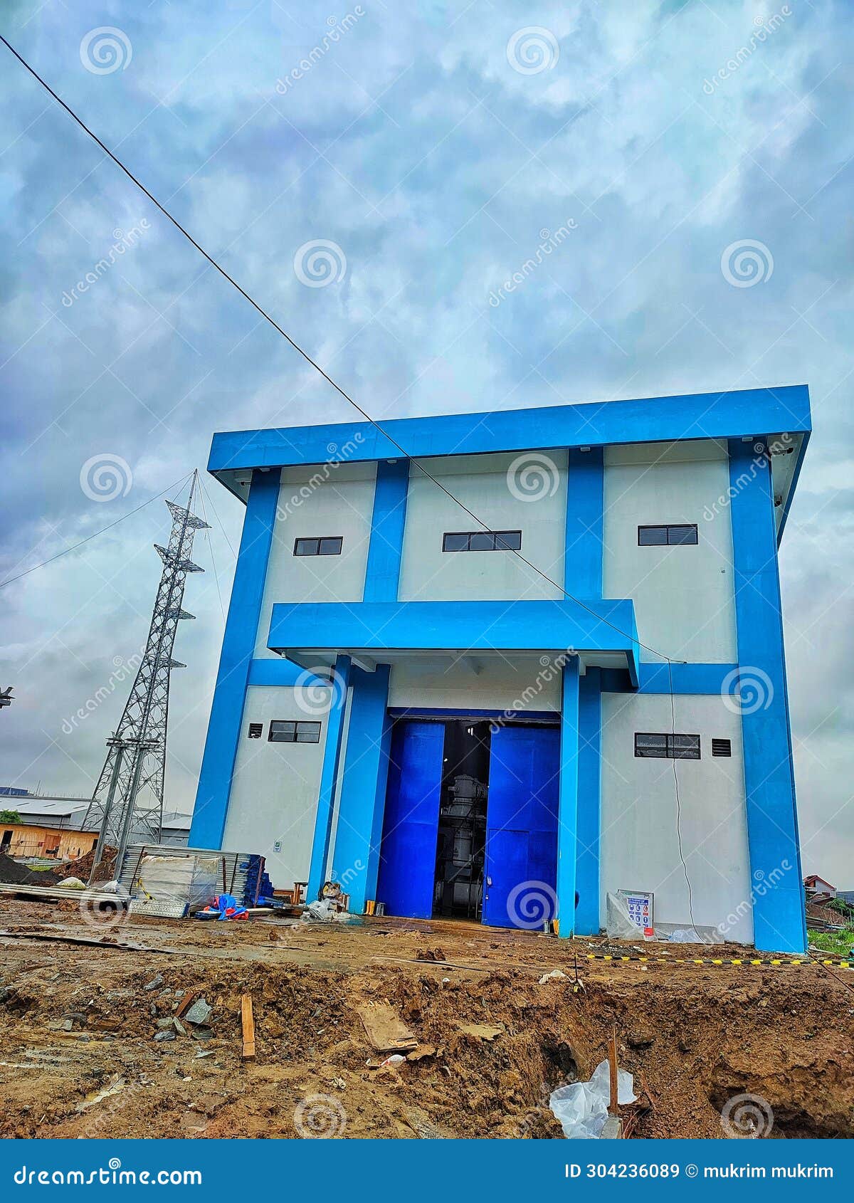 550kv High Voltage Pln Building Stock Image - Image of building ...