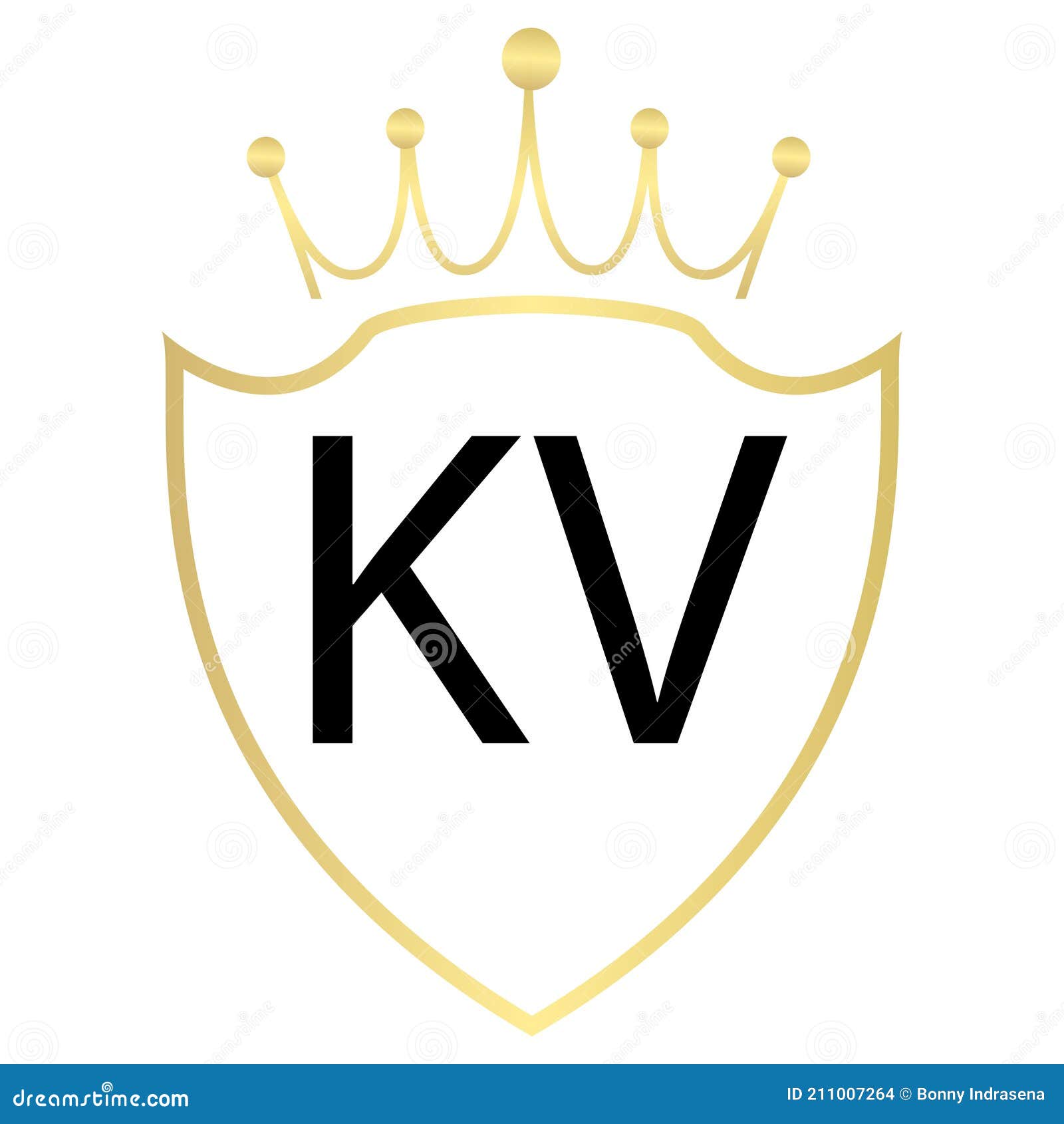 KV Letter Logo Design with Simple Style Stock Vector - Illustration of ...