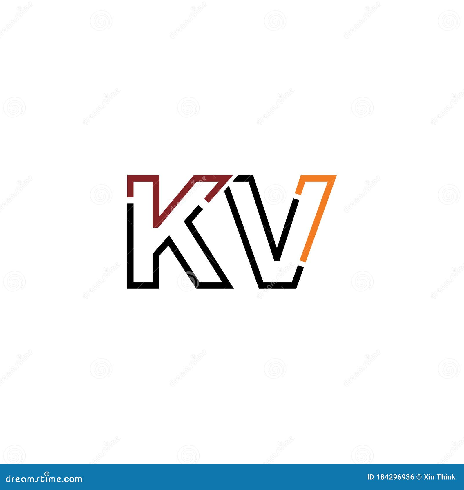 KV Letter Logo Icon Design Template Elements Stock Vector ...