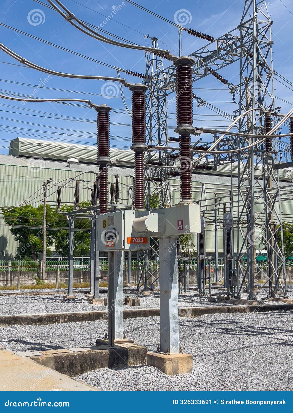 115 KV Power Circuit Breaker Stock Image - Image of grid, engineering ...
