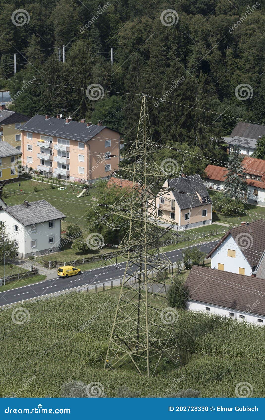 380 Kv Power Line in the City Stock Photo - Image of industry, high ...