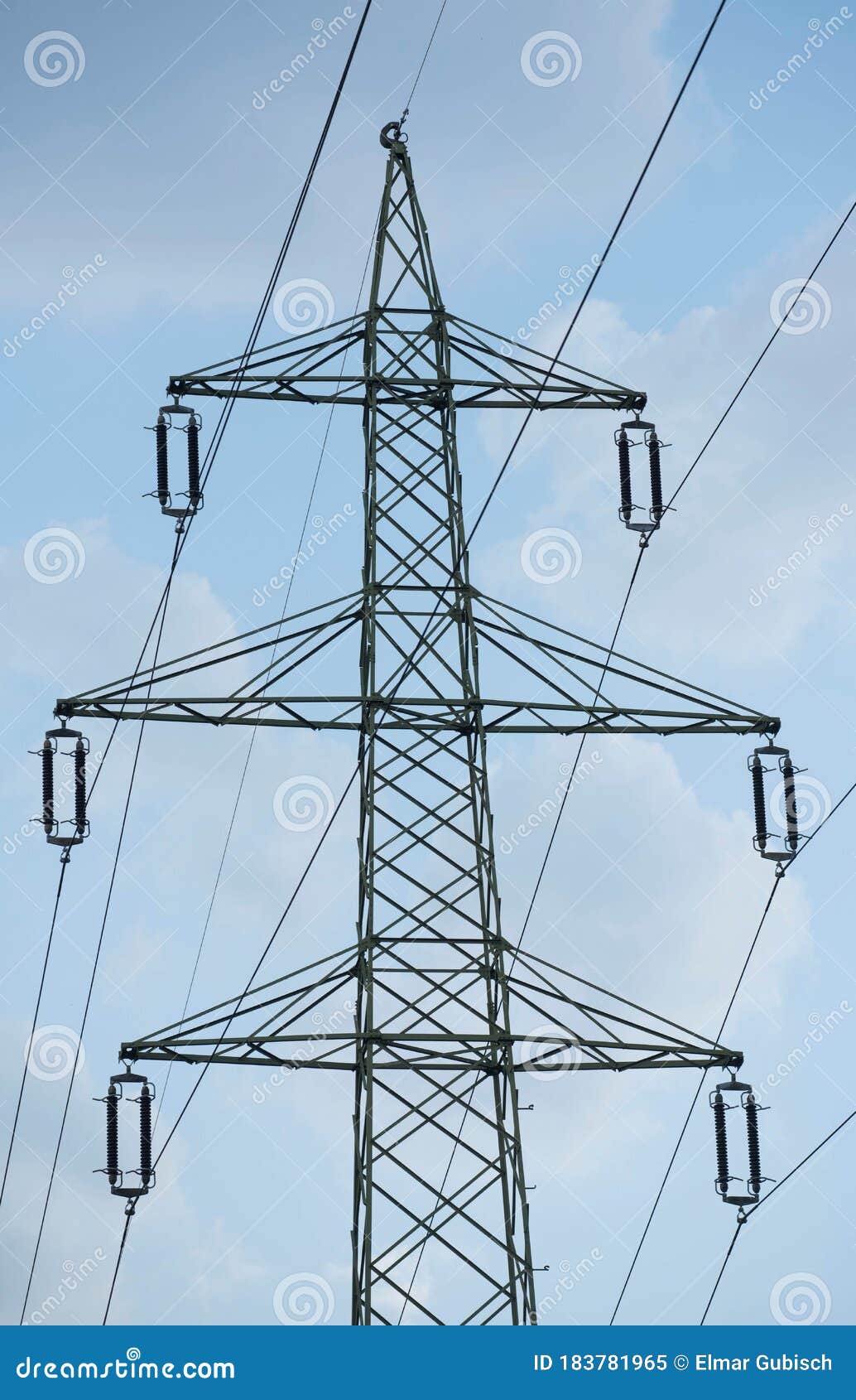 380 Kv Power Line and Power Pole Stock Image - Image of high ...