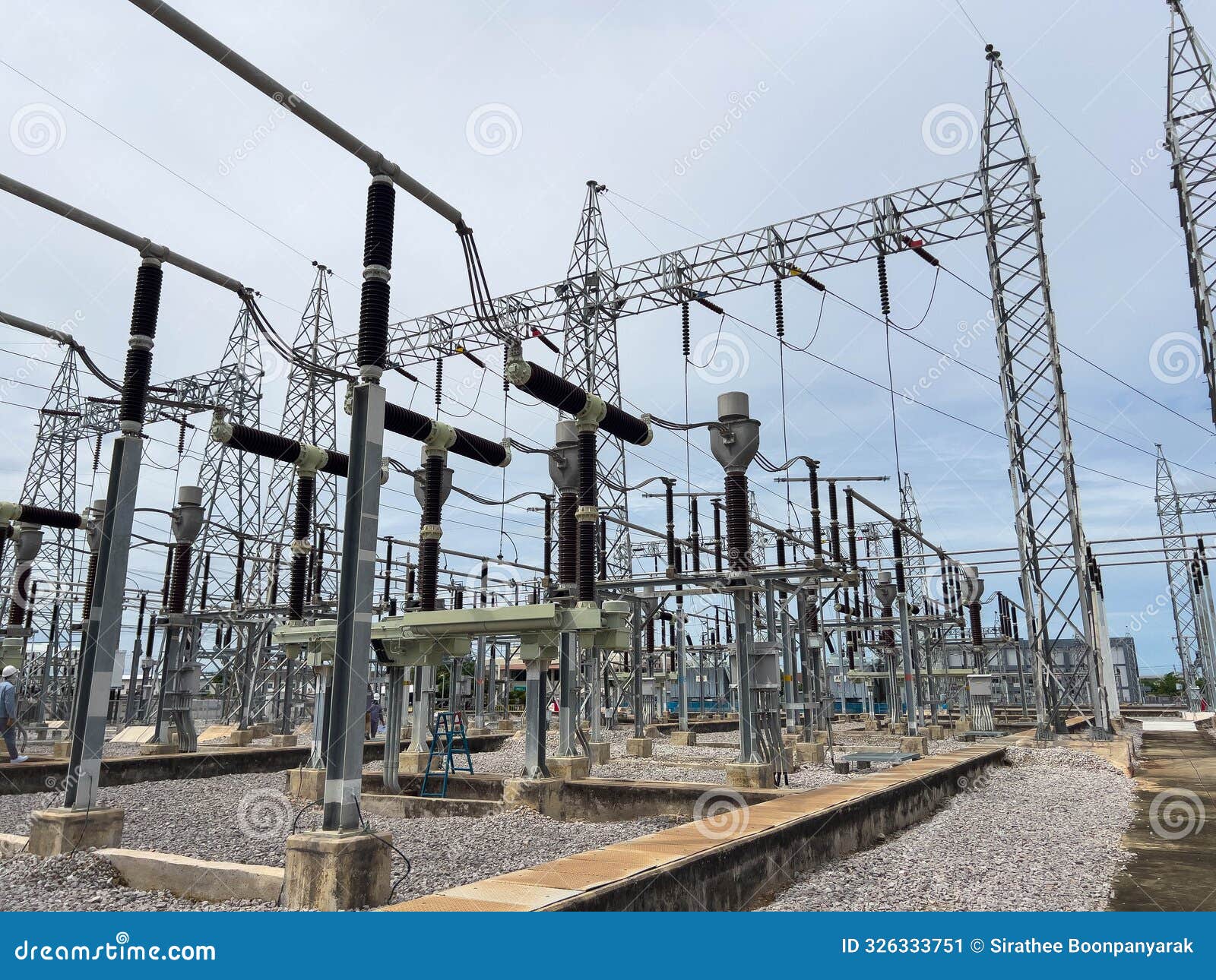 230 KV Power System Switchyard Stock Image - Image of substation ...