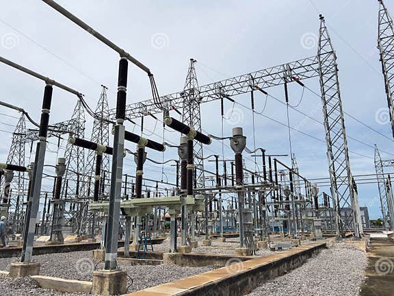 230 KV Power System Switchyard Stock Image - Image of substation ...