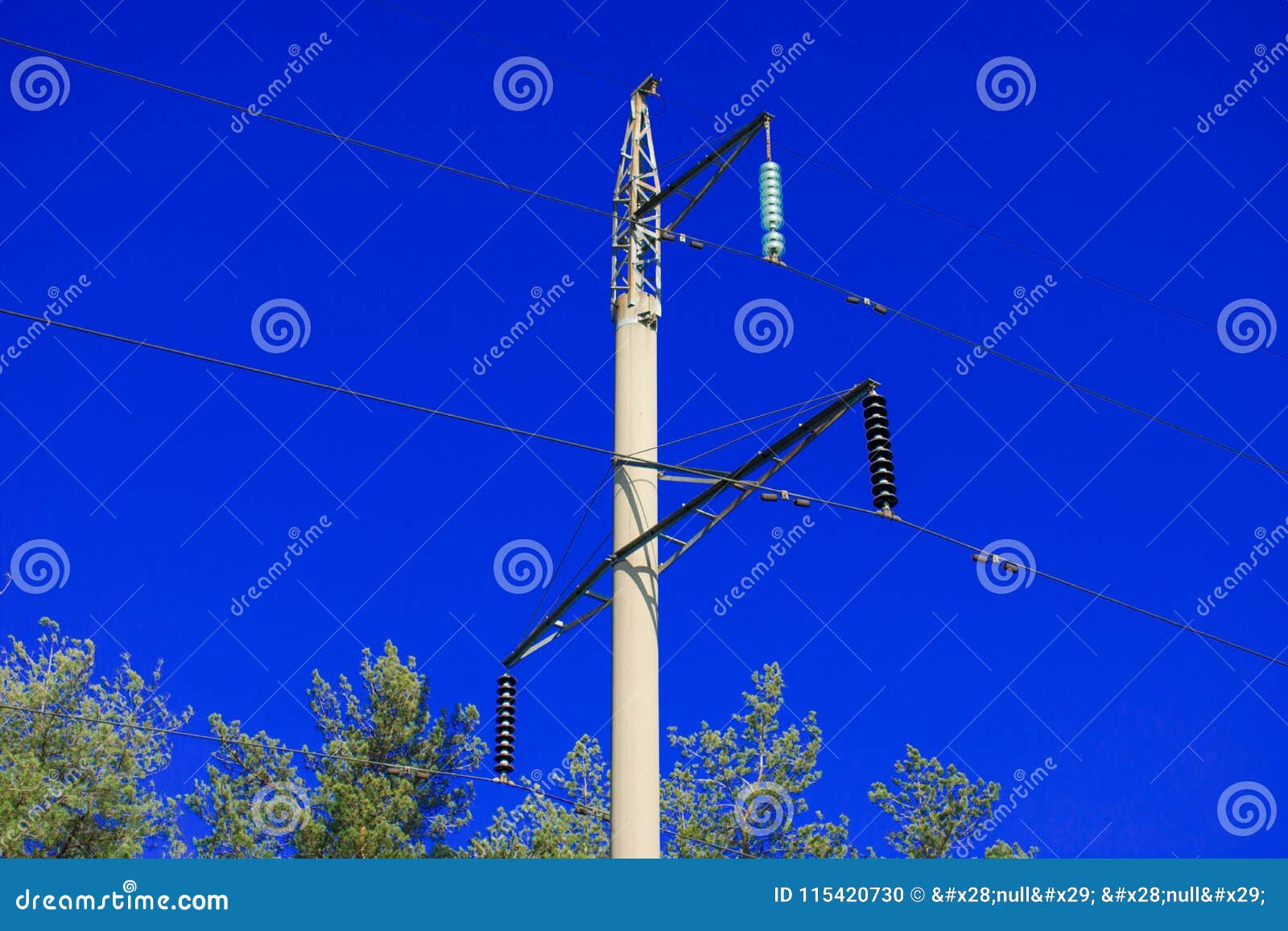 35 KV Power Transmission Line Elements Stock Photo - Image of ...
