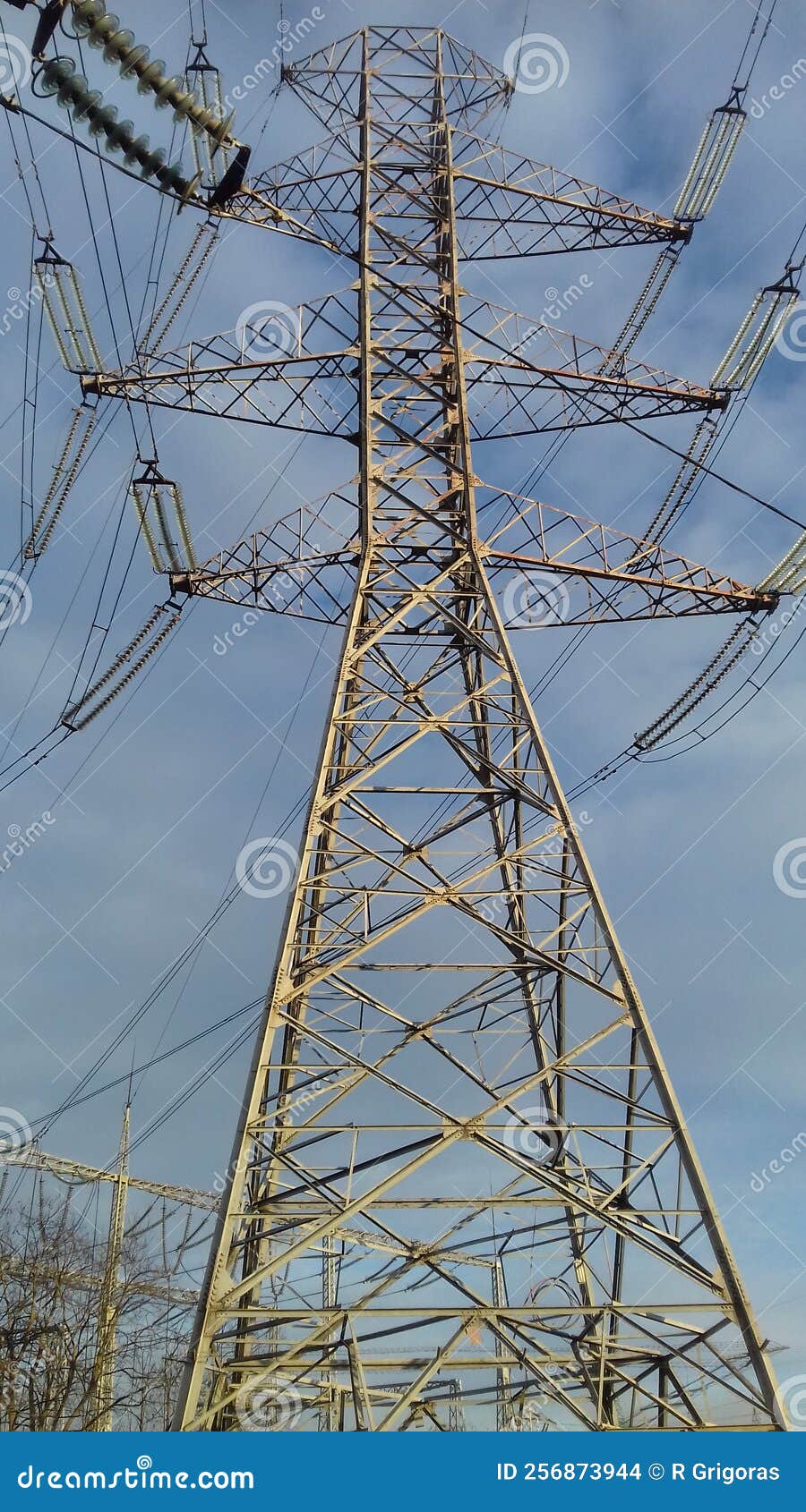 400kV pylon stock photo. Image of mast, streetlight - 256873944