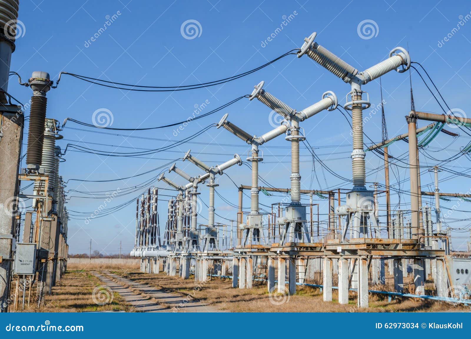 330kV substation stock photo. Image of conversion, amperage - 62973034