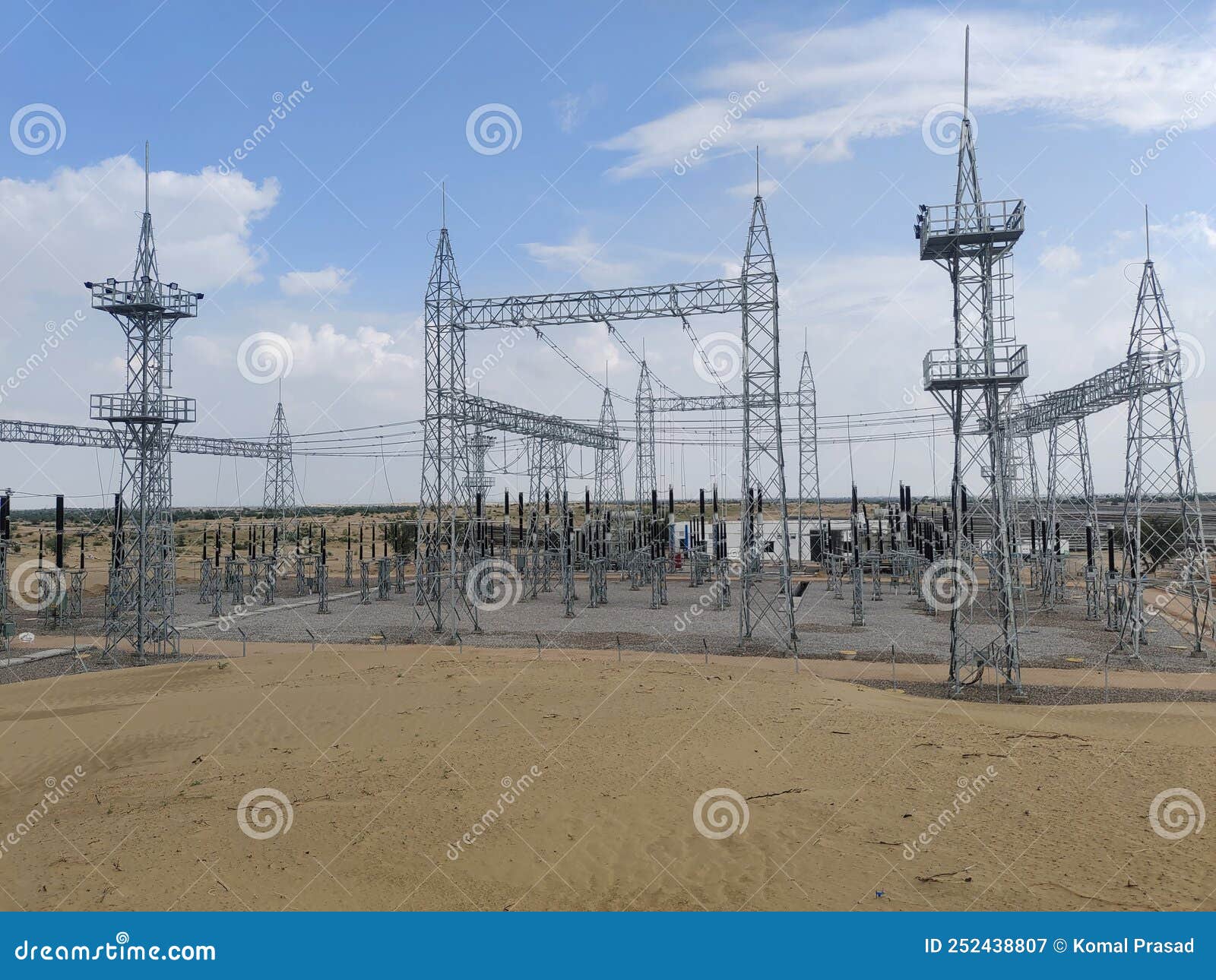 220 KV Switchyard in Bikaner Rajasthan India Stock Image - Image of ...