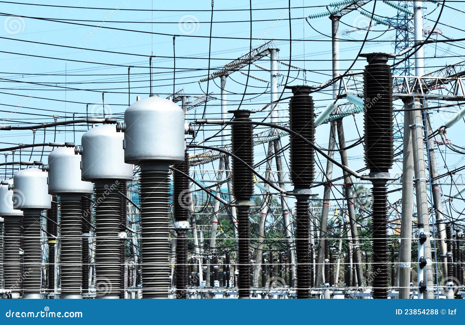 Kv transformer station stock photo. Image of electrical - 23854288