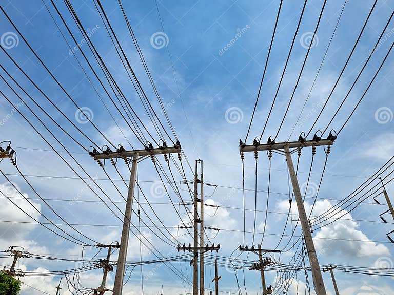 115kV Transmission Line and 22kV Distribution System Network Stock ...