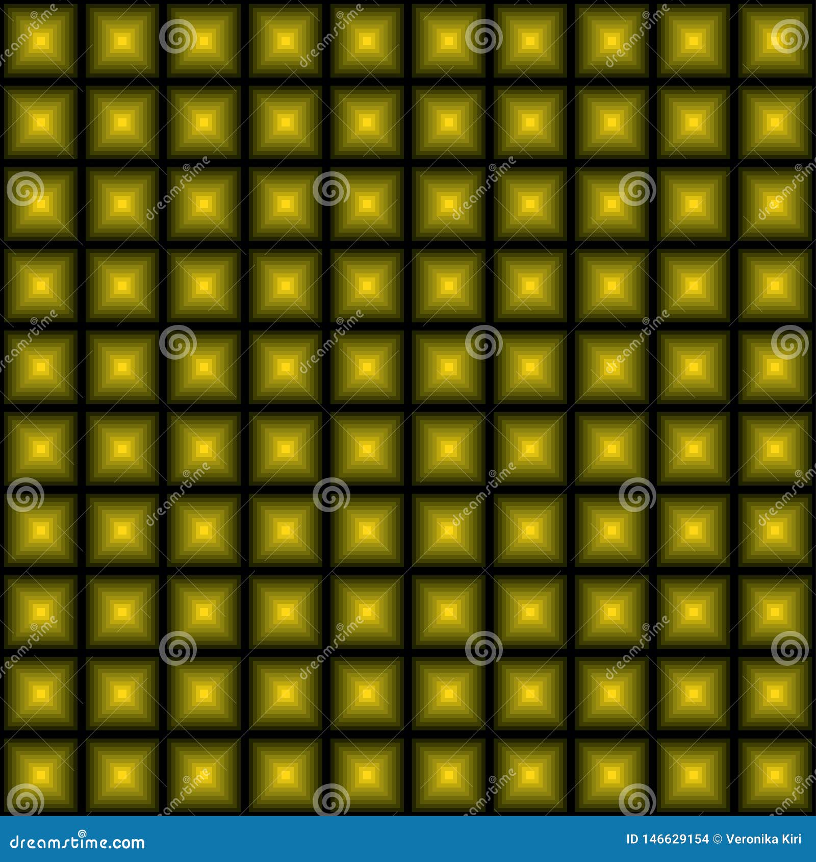 Colored Green-yellow Pyramid of Shapes. Disco Background. Seamless ...