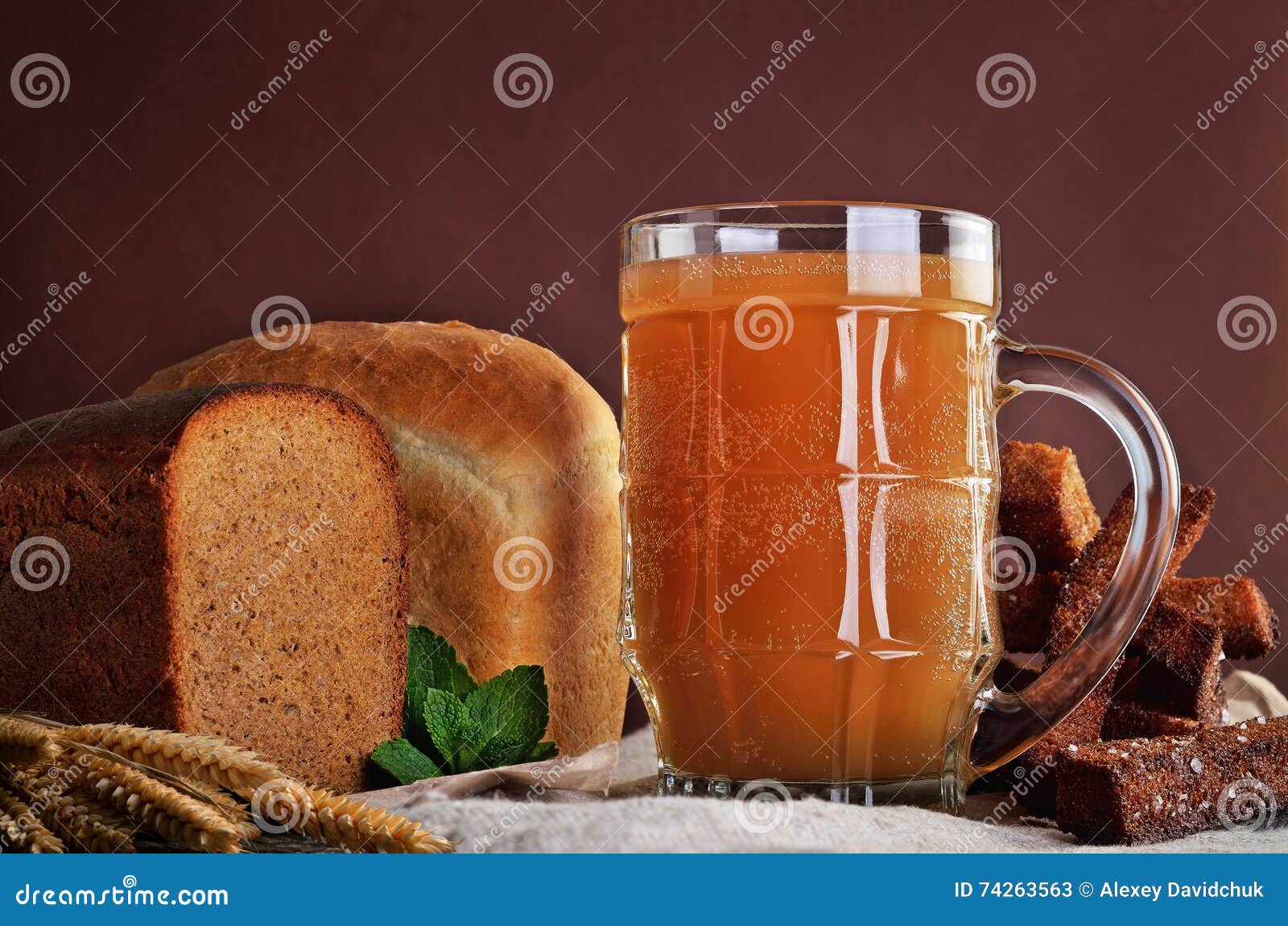 Kvass, Traditional Slavic and Baltic Fermented Beverage Stock Image ...