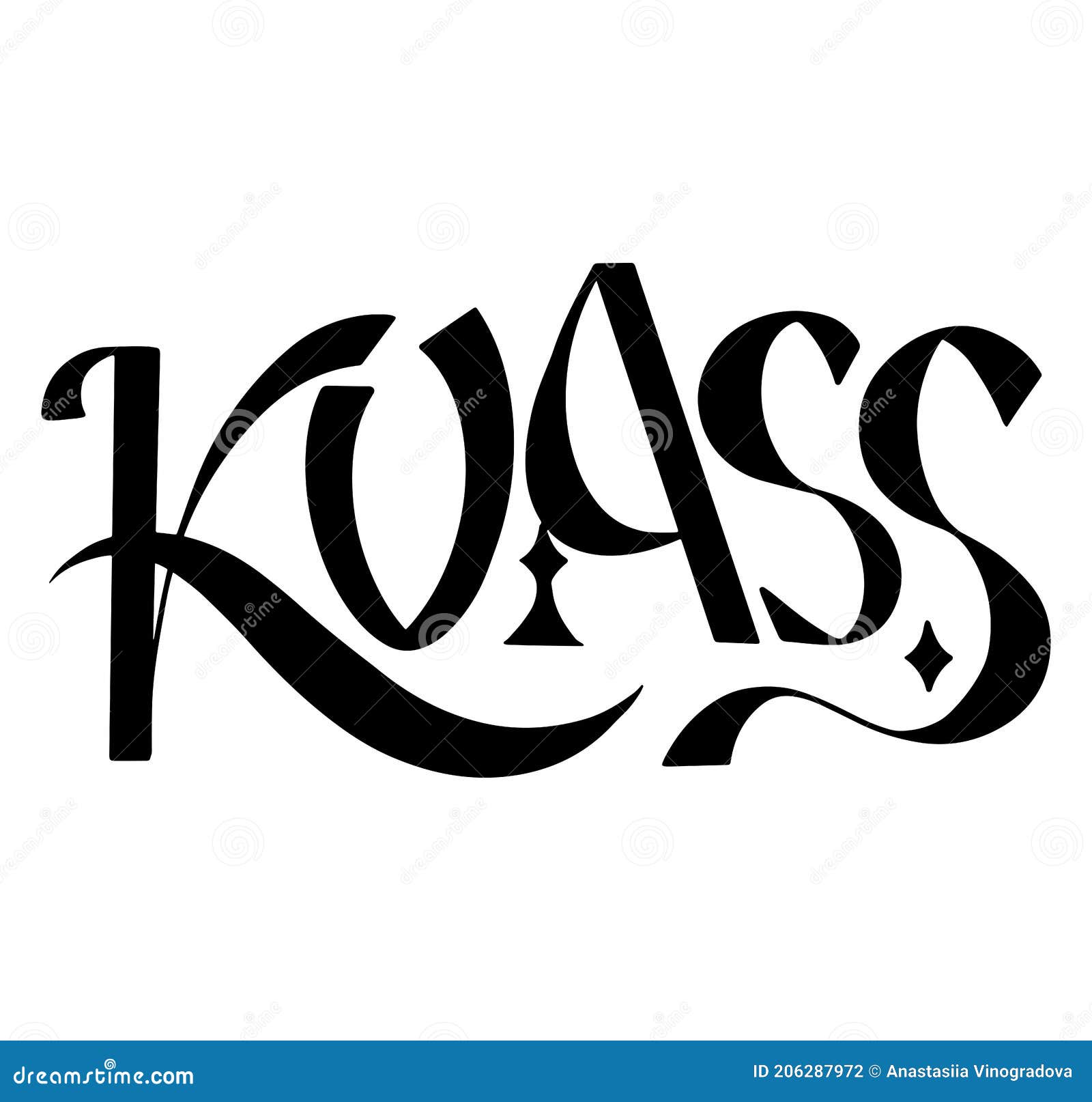 Kvass Vector Illustration With Black Lettering. Calligraphy With Doodle ...