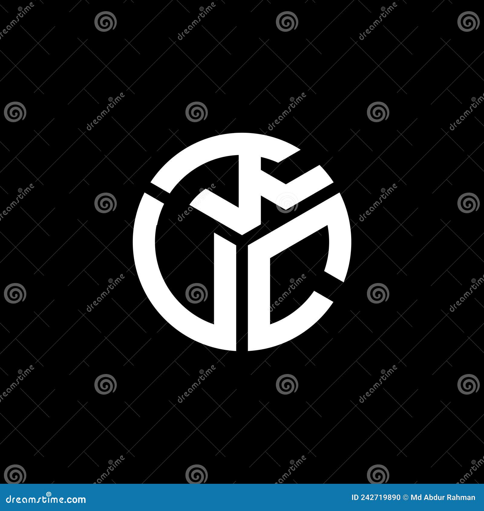 KVC Letter Logo Design on Black Background. KVC Creative Initials ...