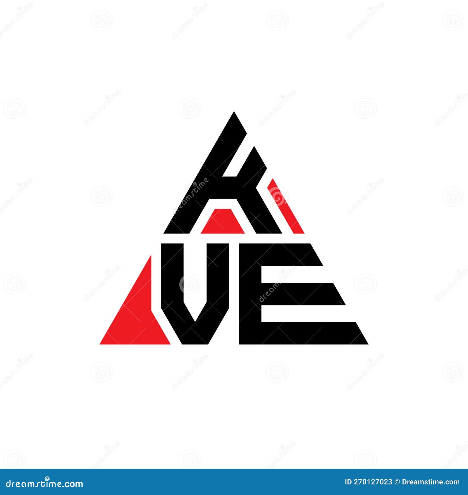 KVE Triangle Letter Logo Design with Triangle Shape. KVE Triangle Logo ...