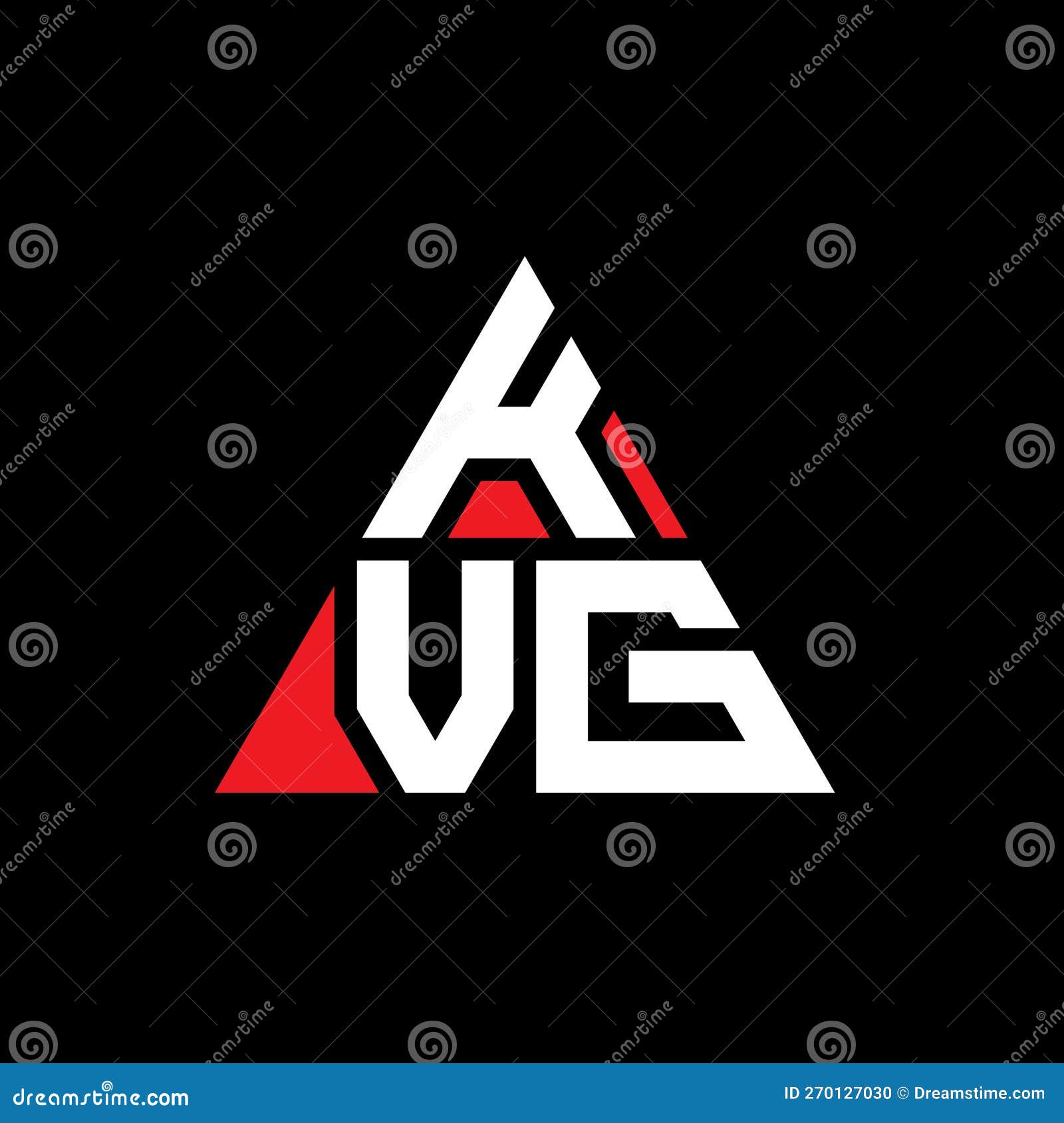 KVG Triangle Letter Logo Design with Triangle Shape. KVG Triangle Logo ...