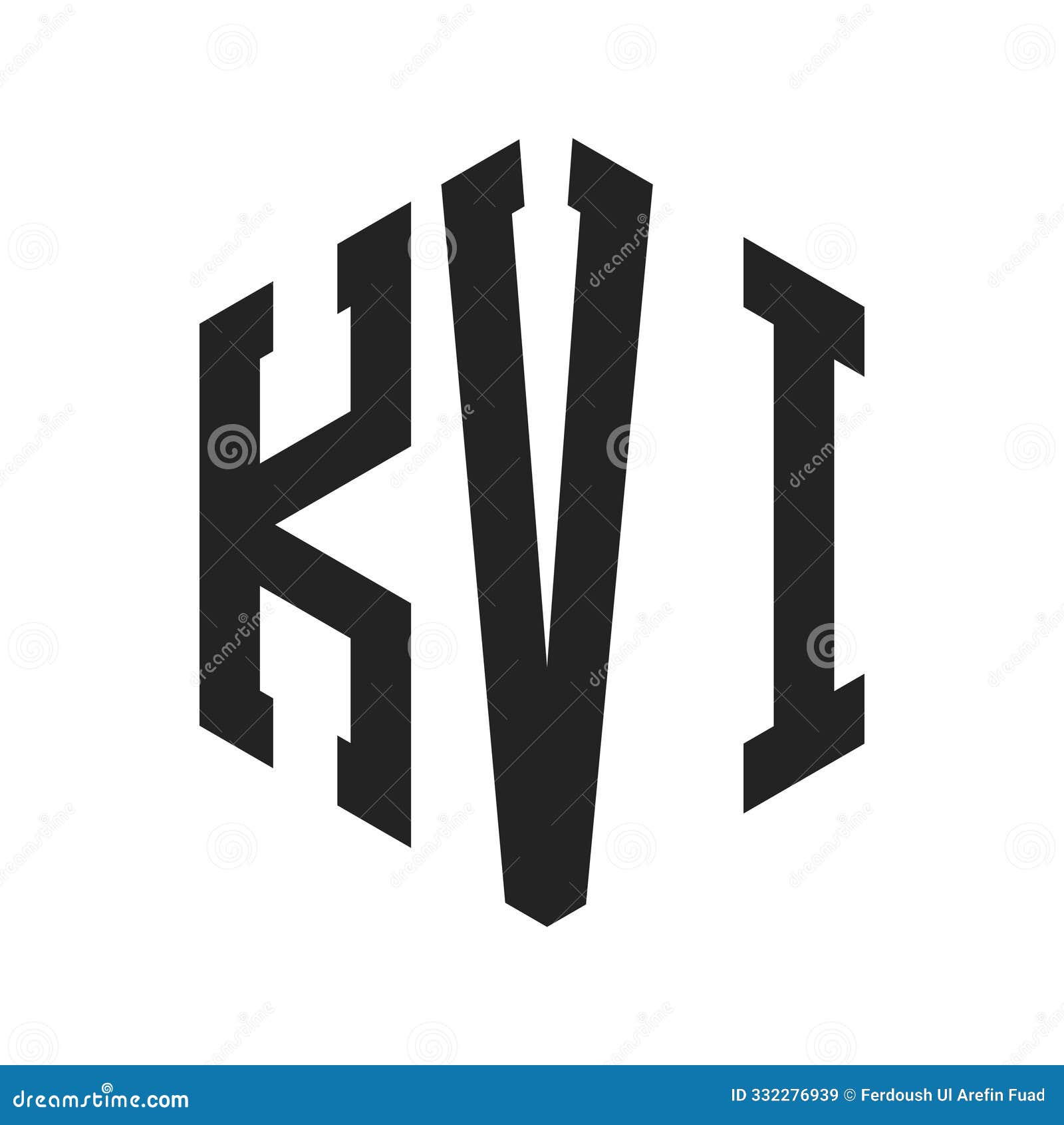 KVI Logo Design. Initial Letter KVI Monogram Logo Using Hexagon Shape ...