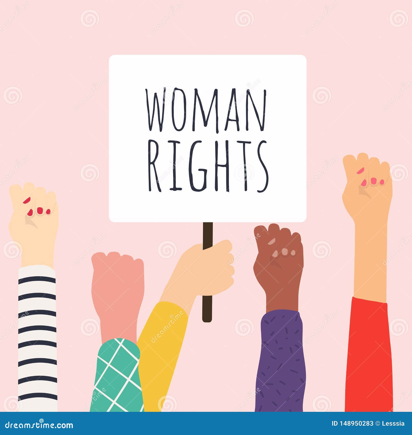 Woman Right. Women Resist Symbol Vektor Illustrationer - Illustration ...