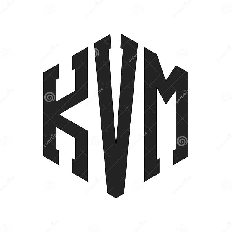 KVM Logo Design. Initial Letter KVM Monogram Logo Using Hexagon Shape ...