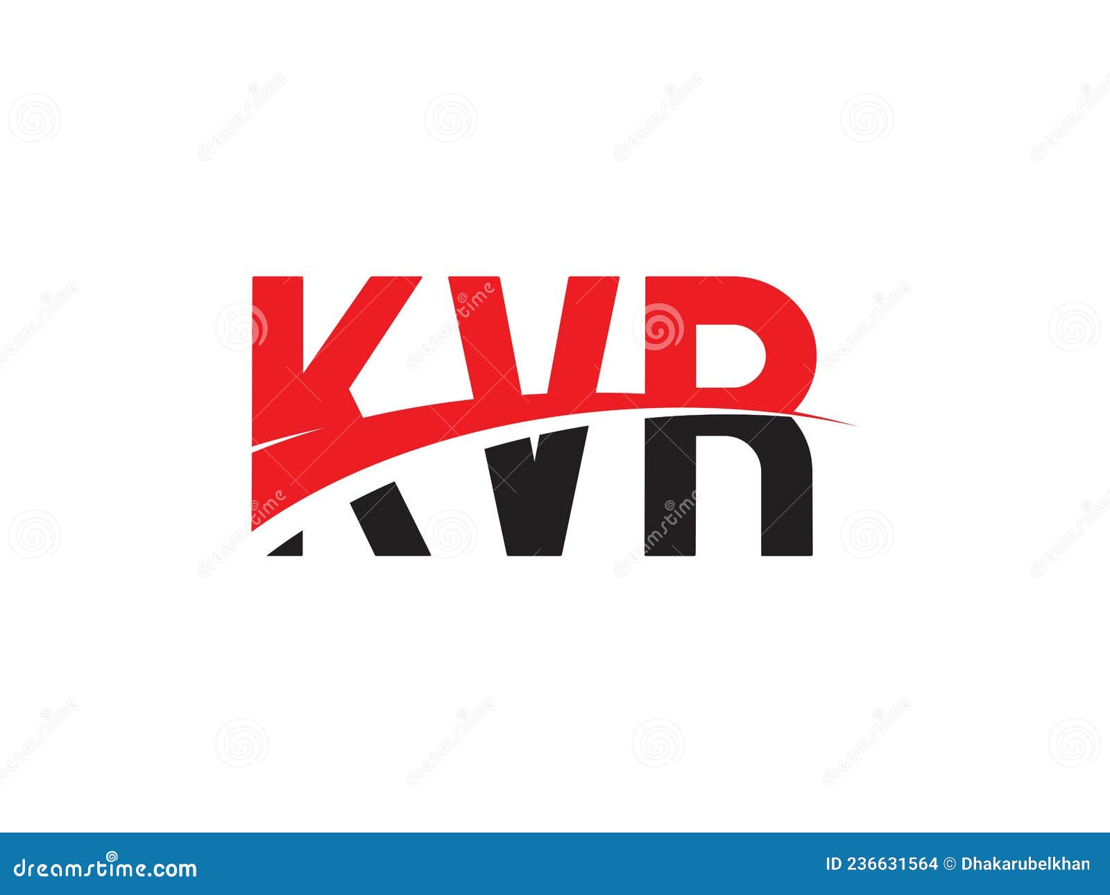 KVR Letter Initial Logo Design Stock Vector - Illustration of line ...