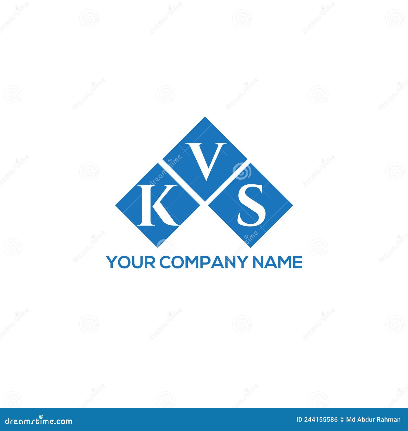 KVS Letter Logo Design on White Background. KVS Creative Initials ...