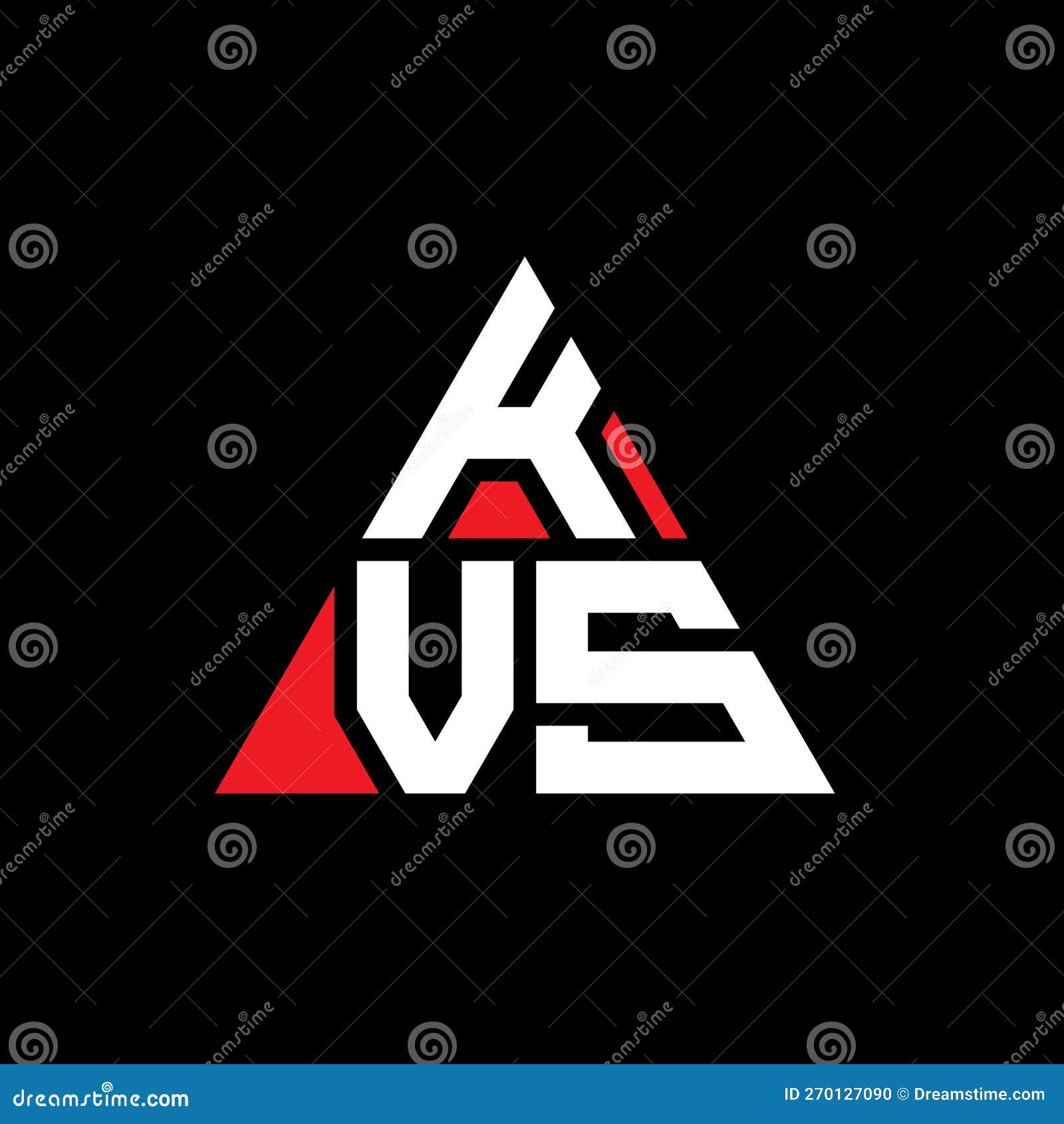 KVS Triangle Letter Logo Design with Triangle Shape. KVS Triangle Logo ...