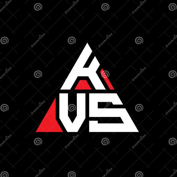 KVS Triangle Letter Logo Design with Triangle Shape. KVS Triangle Logo ...
