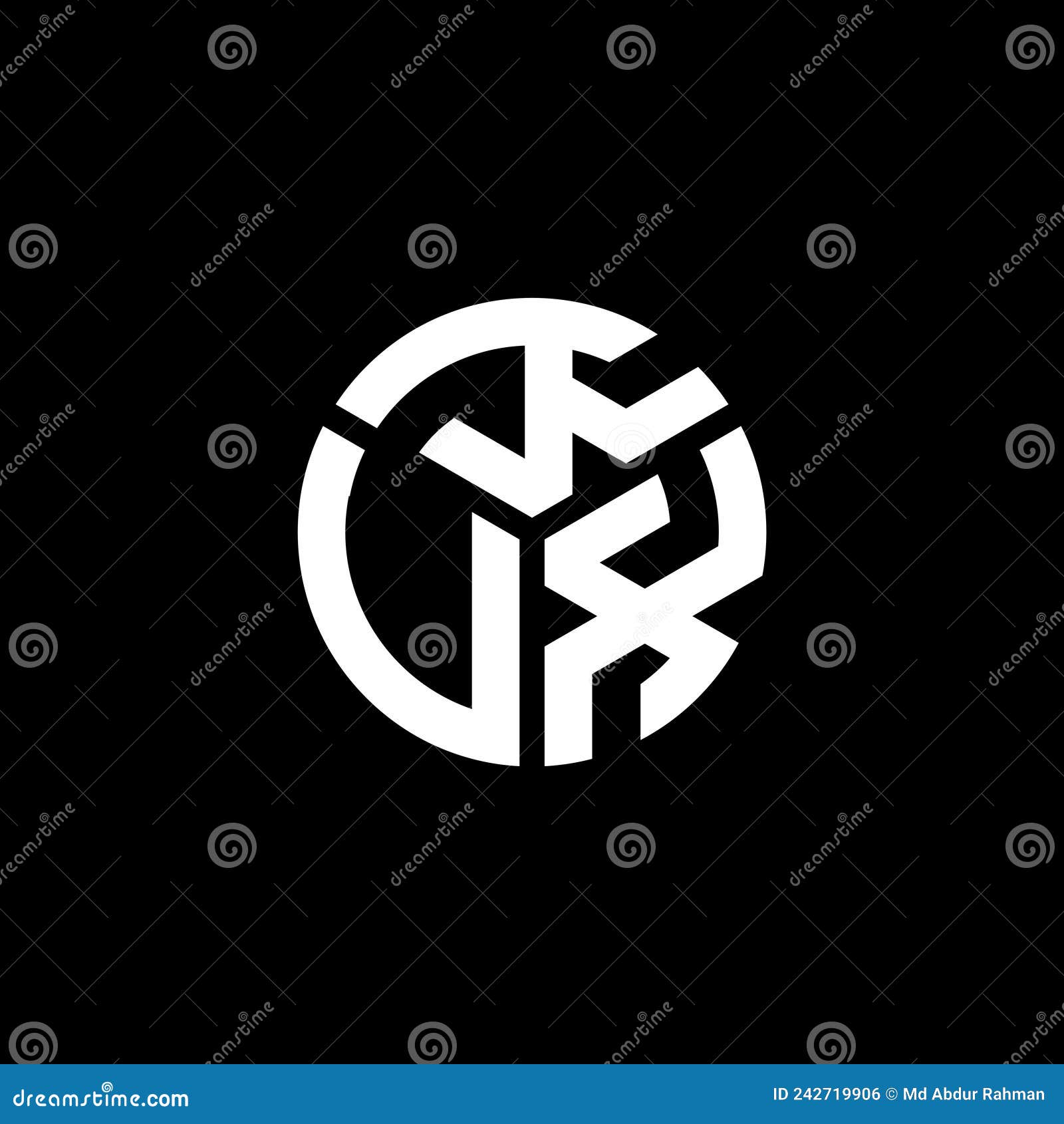 KVX Letter Logo Design on Black Background. KVX Creative Initials ...