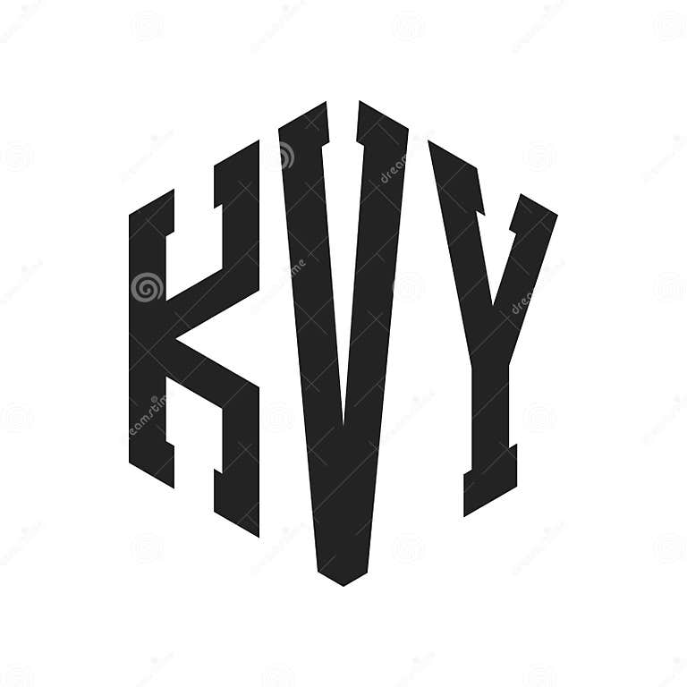 KVY Logo Design. Initial Letter KVY Monogram Logo Using Hexagon Shape ...