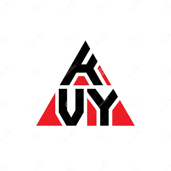 KVY Triangle Letter Logo Design with Triangle Shape. KVY Triangle Logo ...