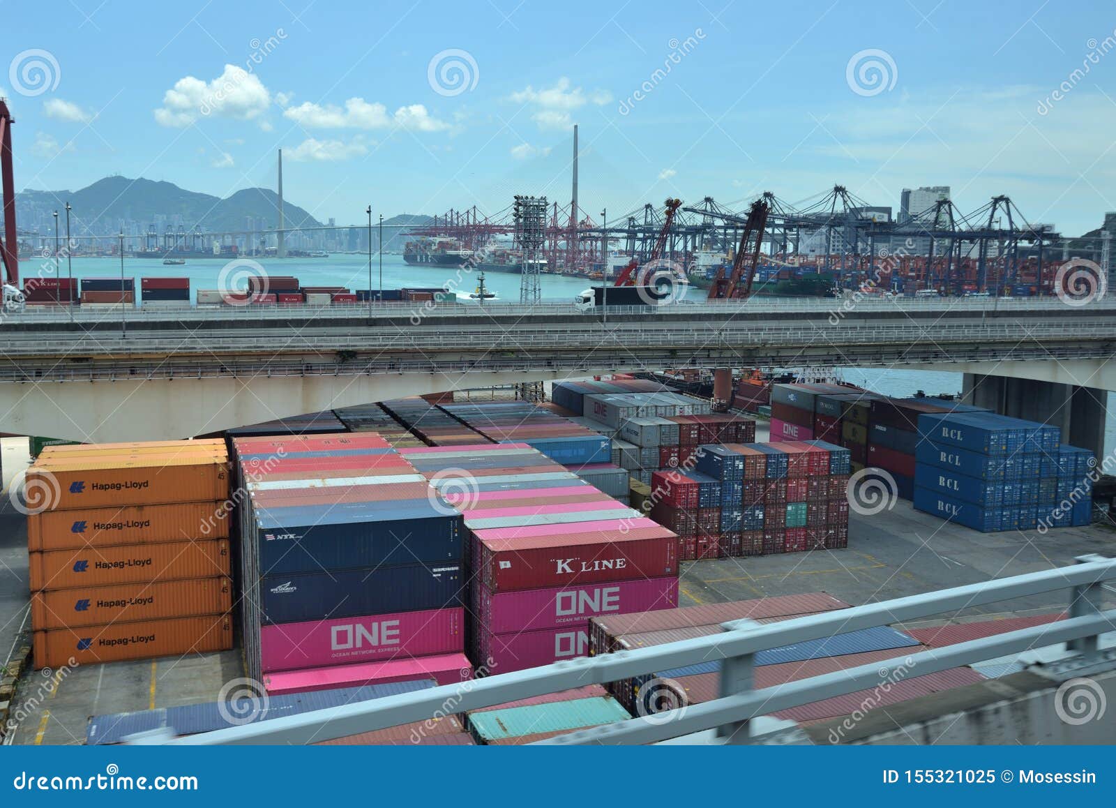 Kwai Chung Container Cargo Terminal Ferry Editorial Image - Image of ...