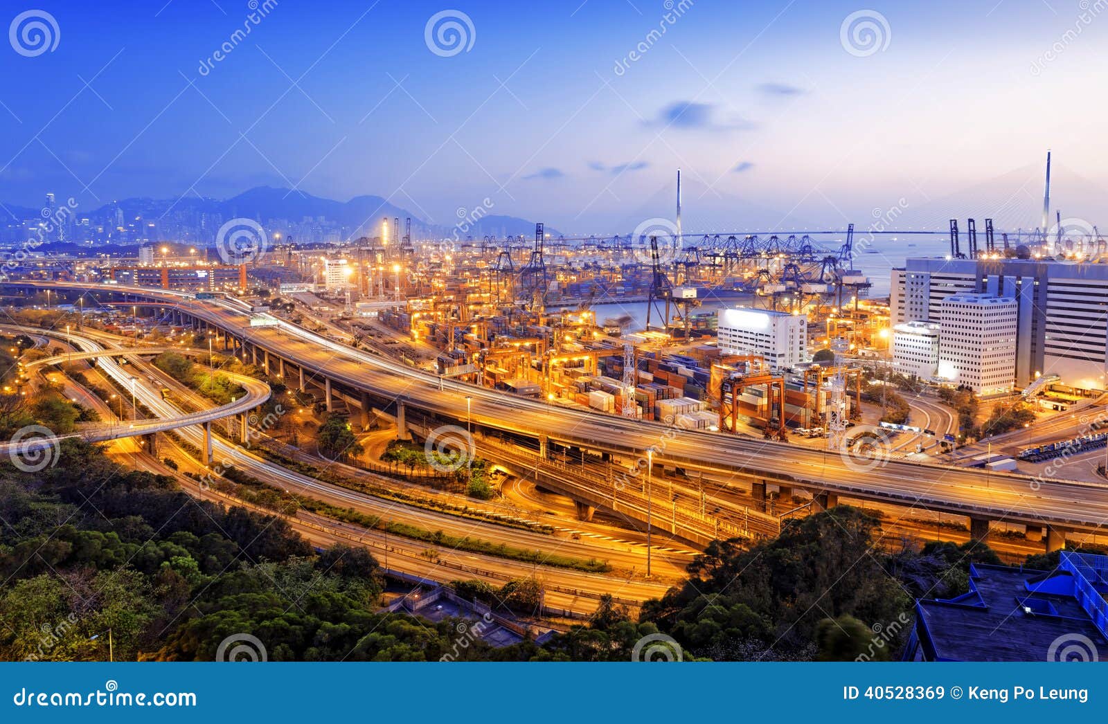 Kwai Tsing Container Terminals Stock Image - Image of business, kwai ...